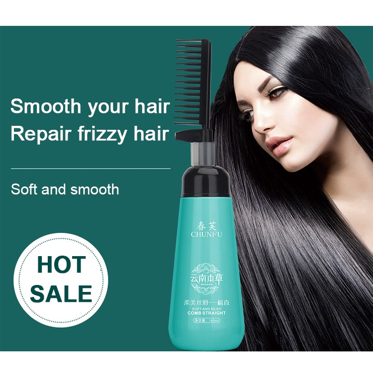 Chunfu Hair Straightener Cream krim pelurus rambut Hair Softener ...