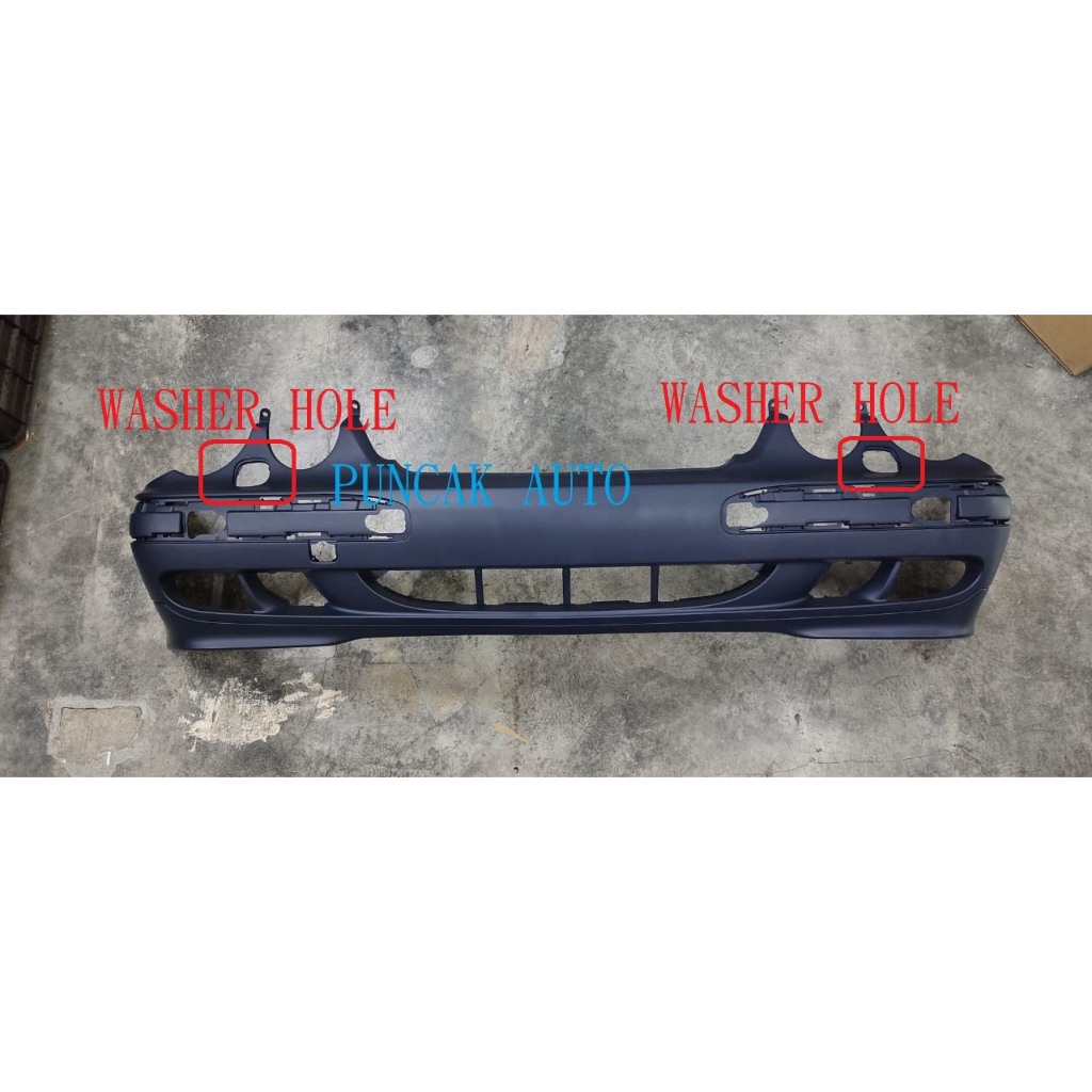 MERCEDES W210 2000 FACELIFT MODEL FRONT BUMPER WITH WASHER HOLE BUMPER ...