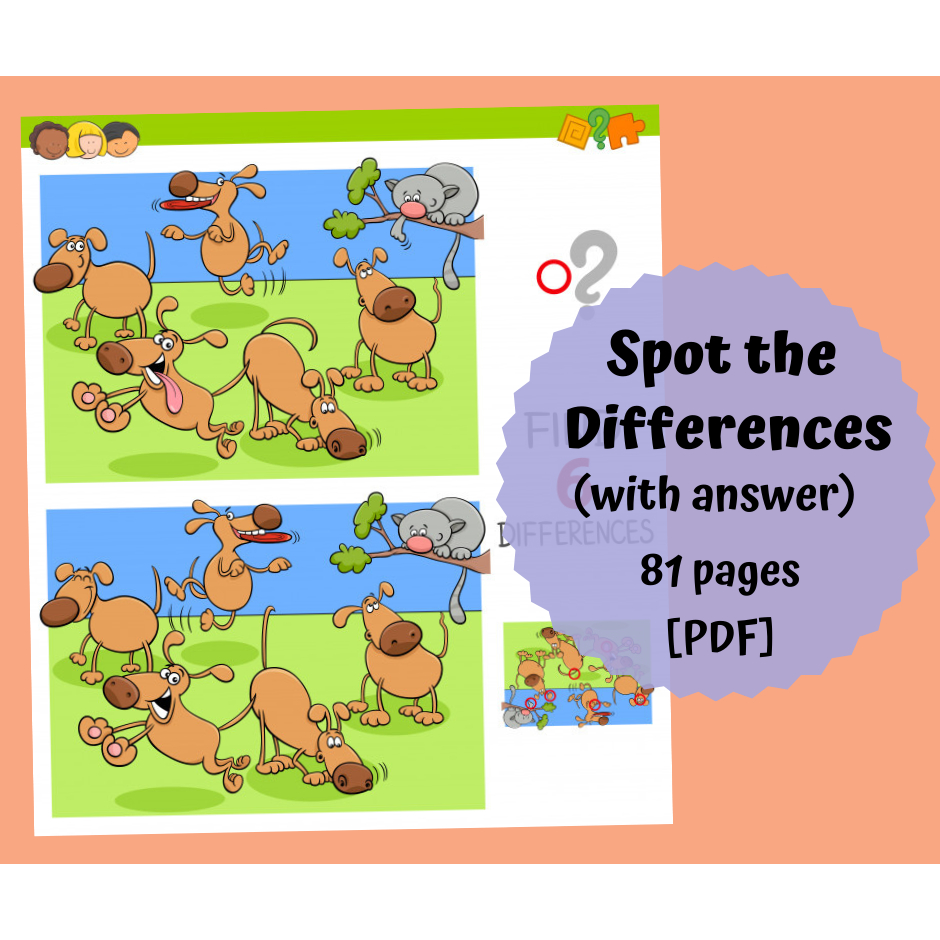 A142 - [PDF] Spot the differences (with answer) 81 pages - kids ...