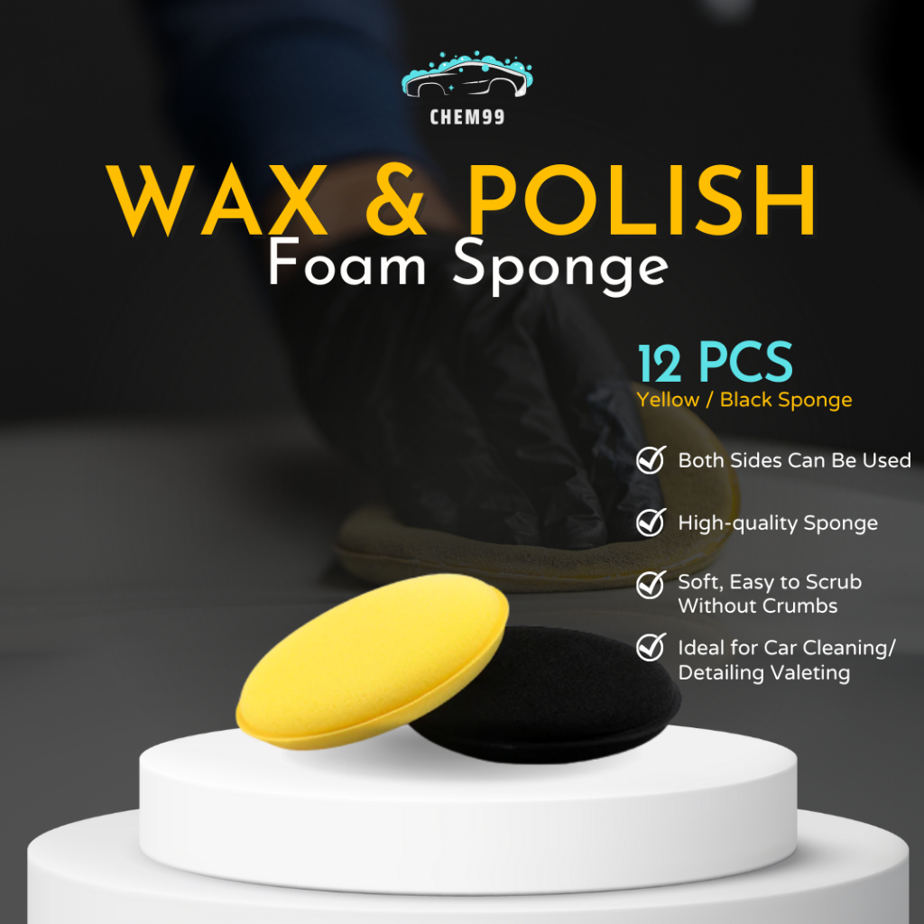12pcs Waxing Polish Wax Foam Sponges Applicator Pads for Clean Car ...