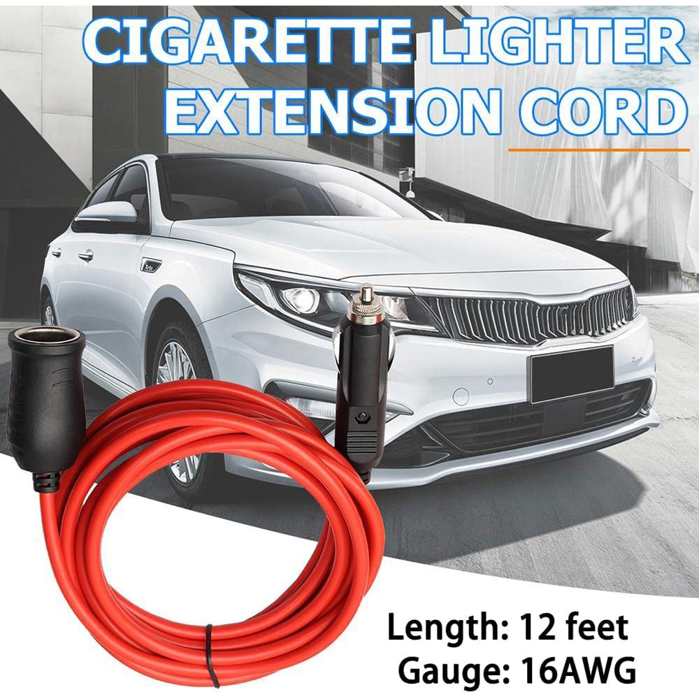 3.6M Universal Support 12V 24V Car Mounted Power Cord Extension Copper ...