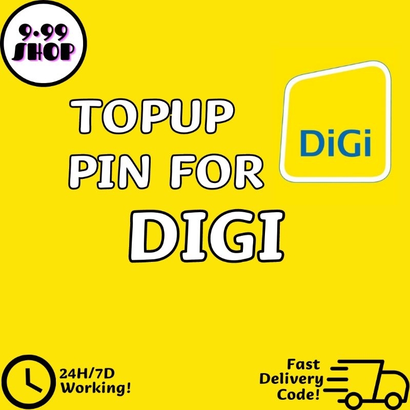 DIGI TOPUP RELOAD PIN PREPAID SOFT PIN TOPUP FAST RM5 RM10 RM15 RM20 ...