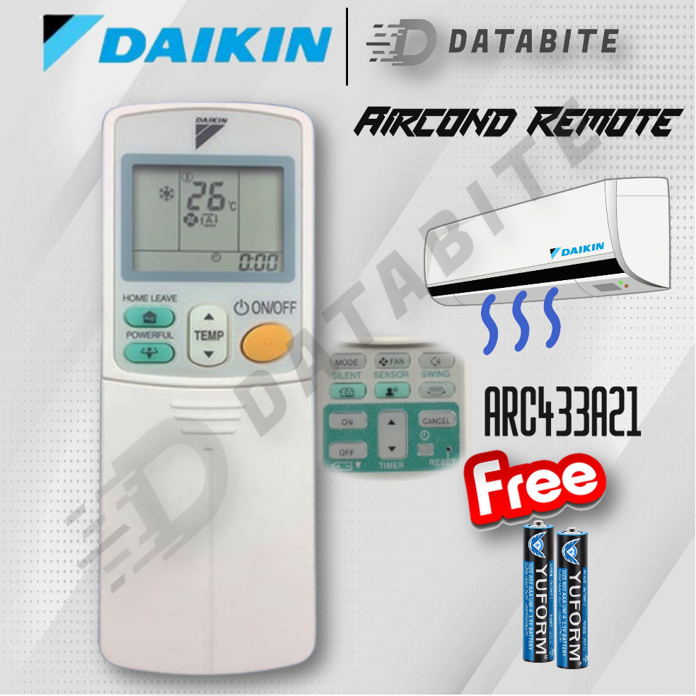 Daikin Remote ARC433A21 Replacement AC Controller Suitable For Daikin ...