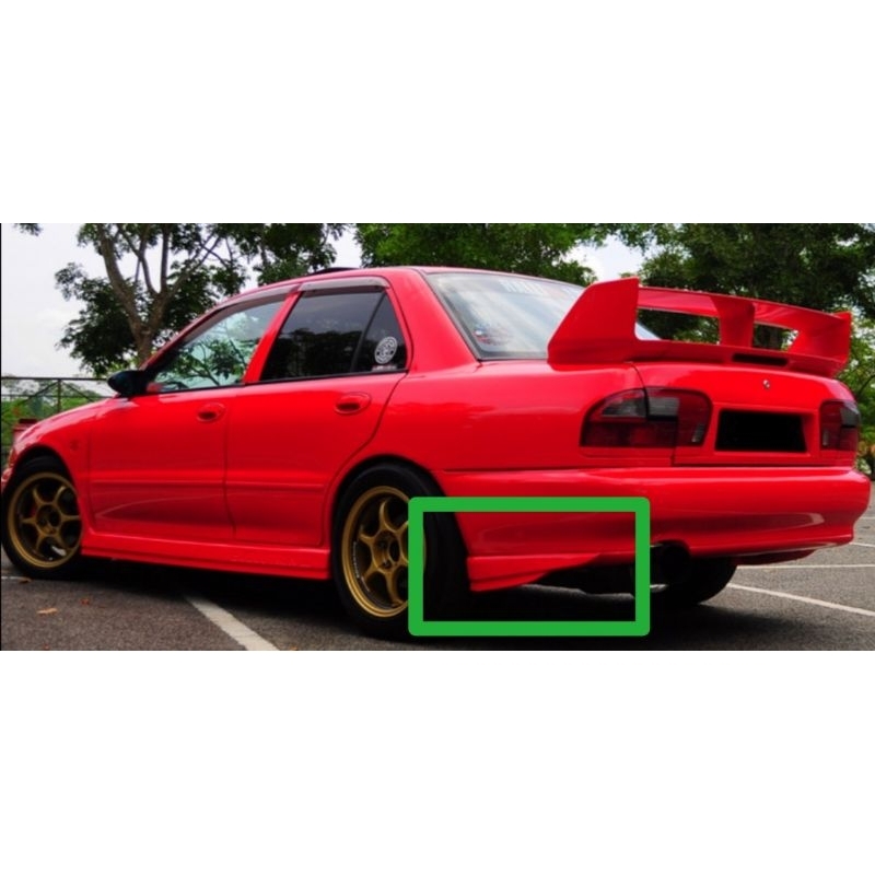 Proton Wira Evo III Rear Bumper Skirt (PU Material)(Sedan Car) | Shopee ...