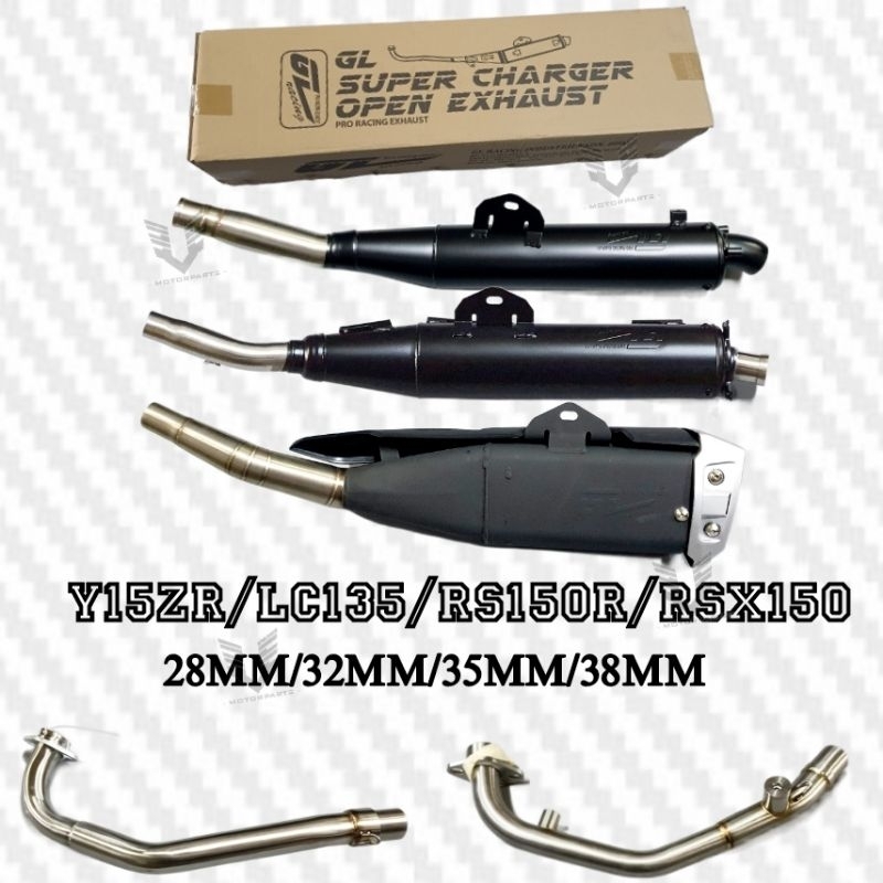 Y15ZR/RSX150/RS150/LC135 GL RACING SUPER CHARGER OPEN EXHAUST RACING ...