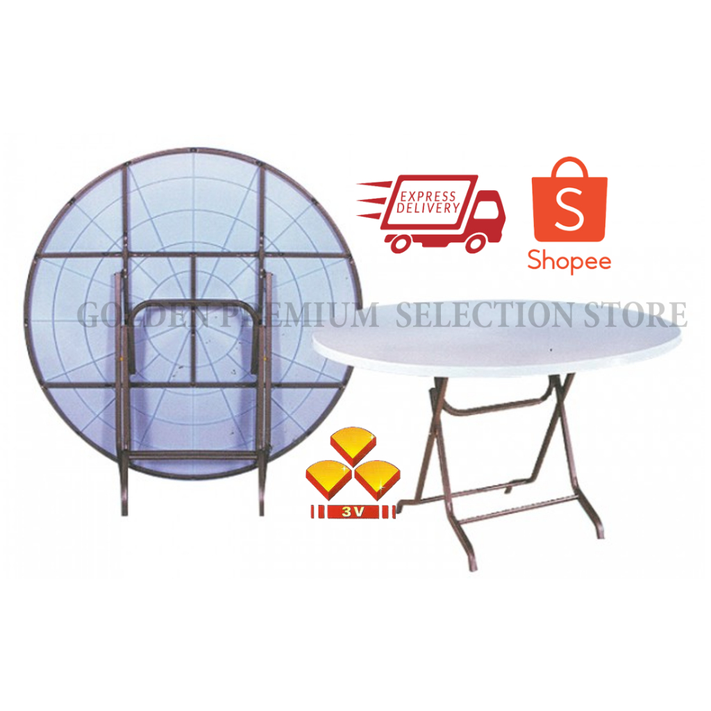 3V Foldable Plastic Table 4ft / 3V Meja Lipat Plastik / 折叠桌 | Shopee ...