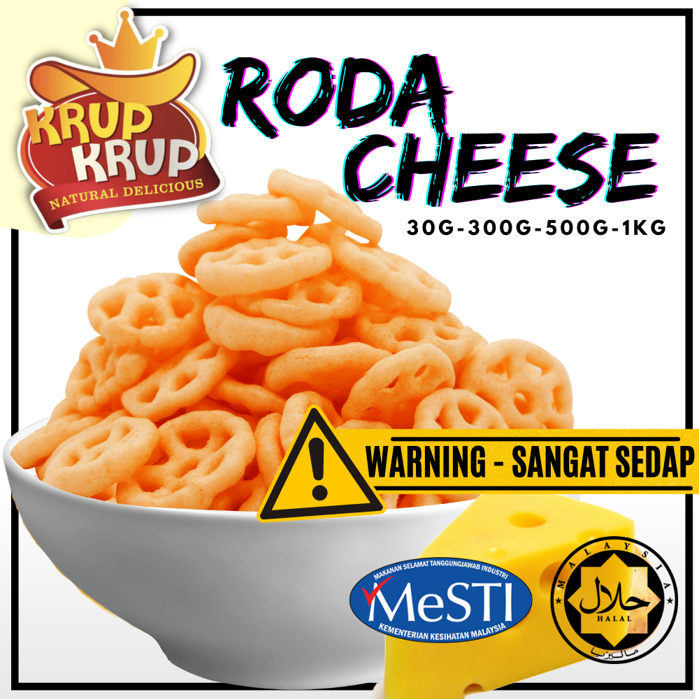 HALAL RODA CHEESE 1KG 500G 300G 30G - KRUP KRUP VIRAL KEROPOK KEREPEK ...