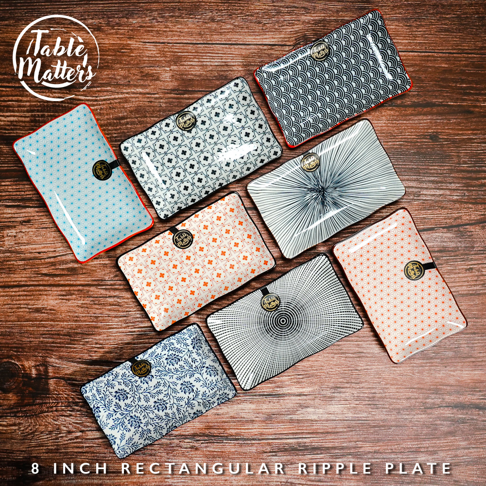 Table Matters - Assorted 8 Inch Rectangular Ripple Plate | Shopee Malaysia