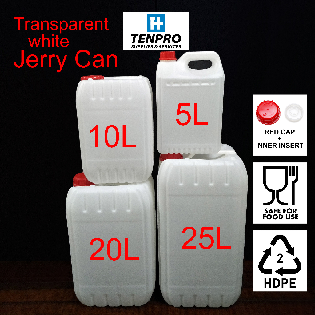 [NEW] 20L 20 Liter Jerry Can, Plastic Bottle, HDPE Container, Water ...