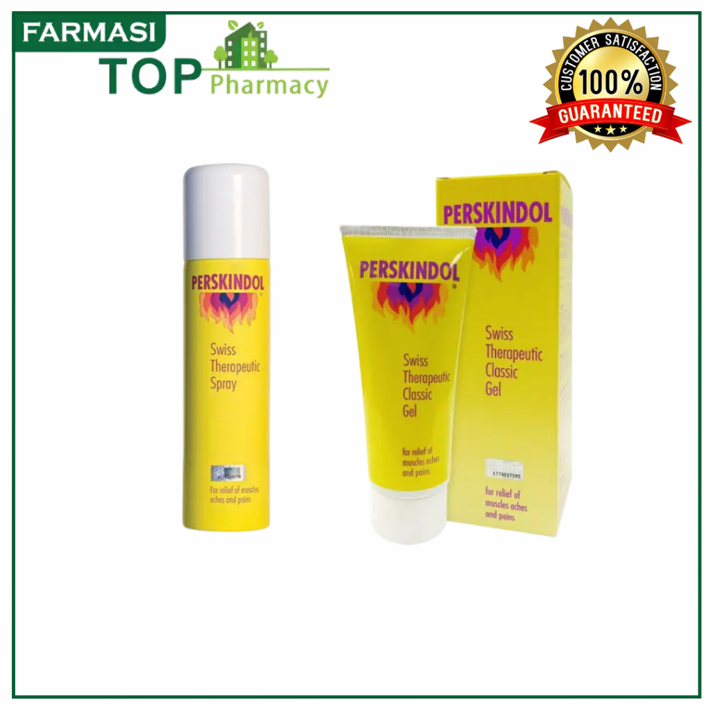 PERSKINDOL CLASSIC SPRAY 150ML / GEL 100ML Swiss Made Pain Relief Heat ...