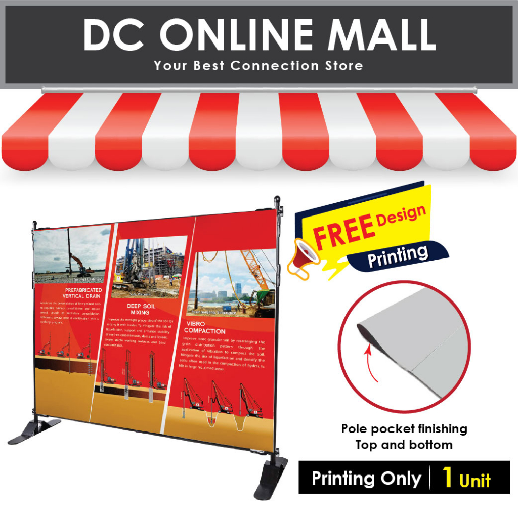 Jumbo Backdrop Banner Stand / Jumbo Backdrop Banner Stand + Printing ...