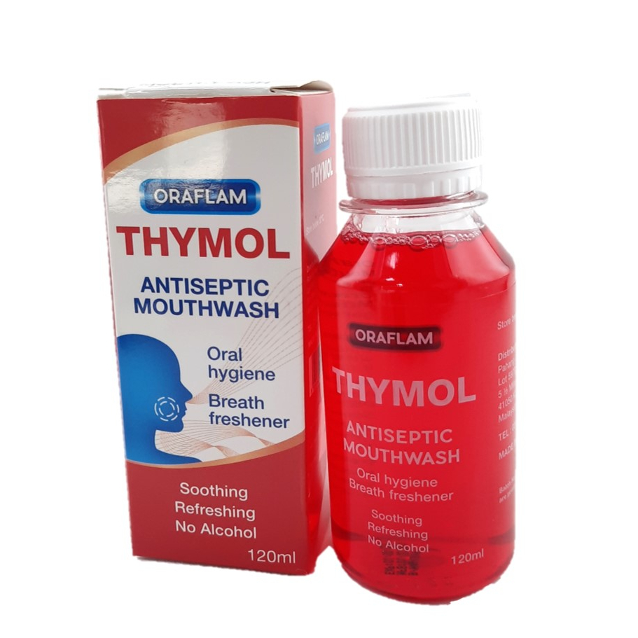 Oraflam Thymol Antiseptic Mouthwash 60ml / 120ml | Shopee Malaysia