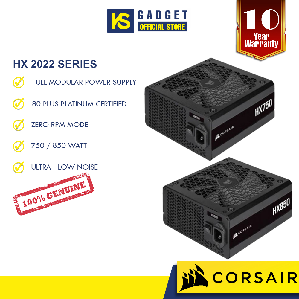 Corsair HX750 / HX850 80+ Platinum Certified Full Modular Ultra-Low ...