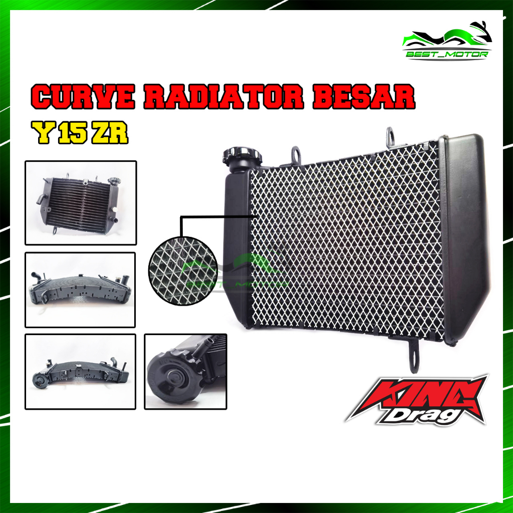 BIG RADIATOR RACING BESAR CURVE KING DRAG YAMAHA Y15 / Y16 / LC 135 ...
