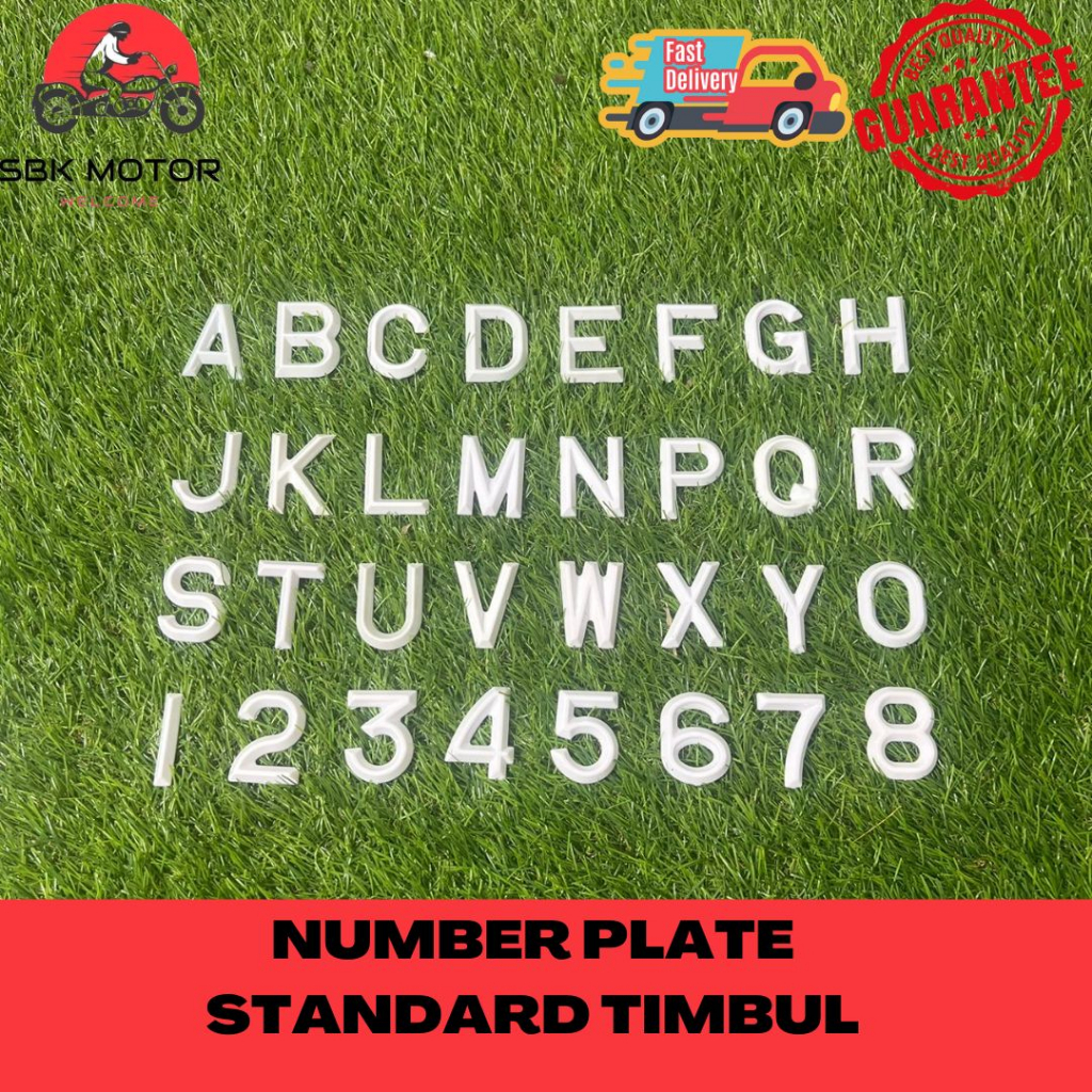 Nombor Plate Timbul Motosikal Standard JPJ Lulus Embossed Number Plate ...
