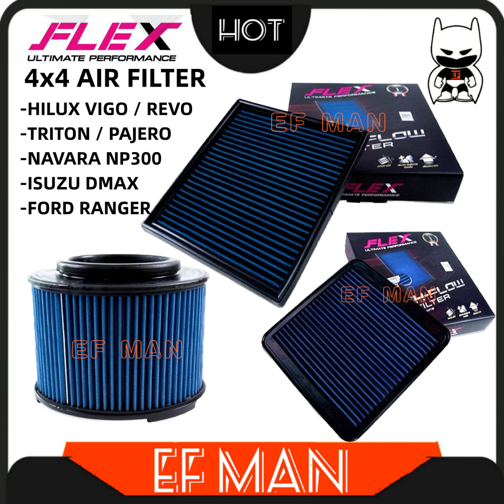 THAILAND FLEX PERFORMANCE 4x4 AIR FILTER TOYOTA HILUX VIGO REVO TRITON ...