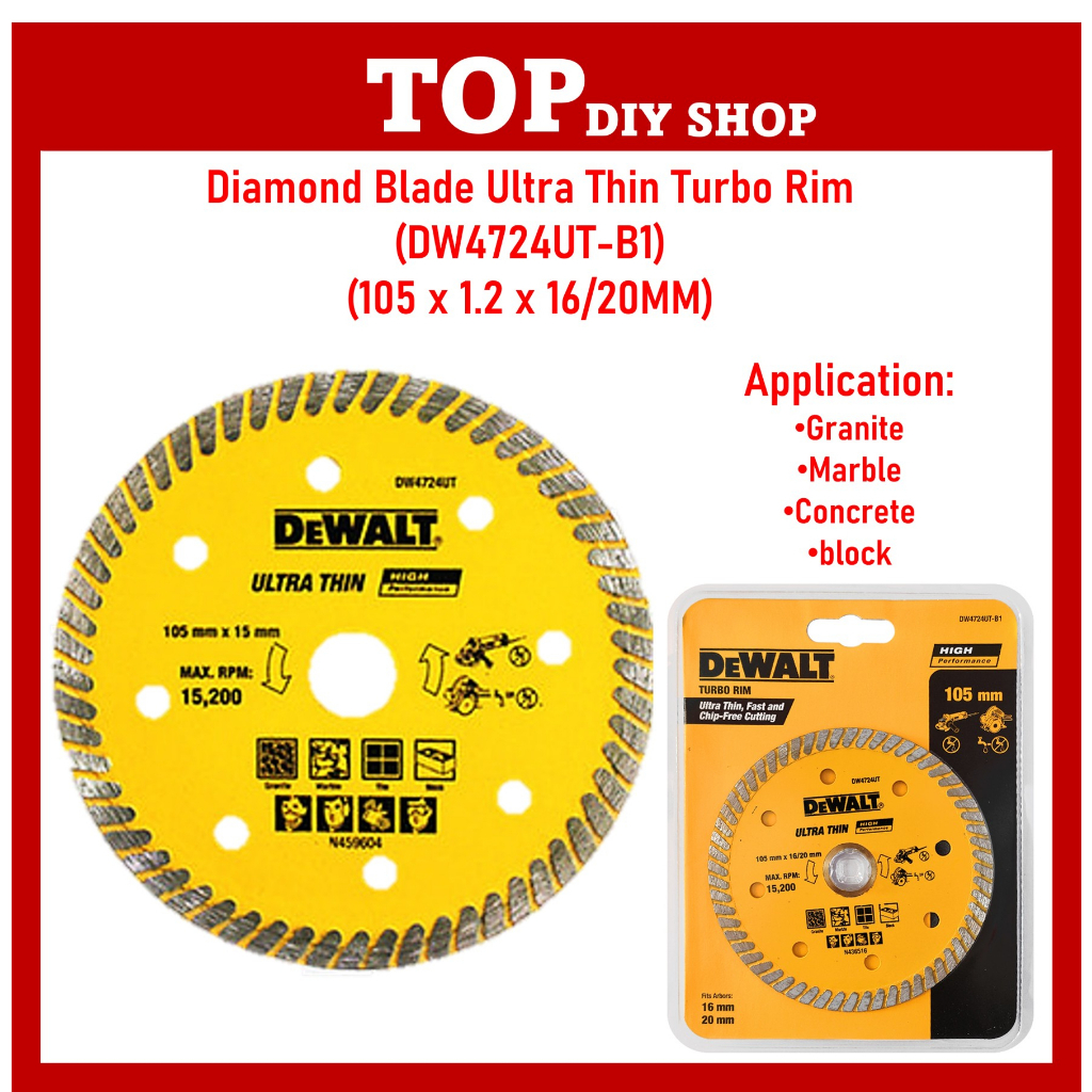 Dewalt 4" Diamond Cutting Disc DW4785 /DW4790 /DW4724 /DW4724UT ...