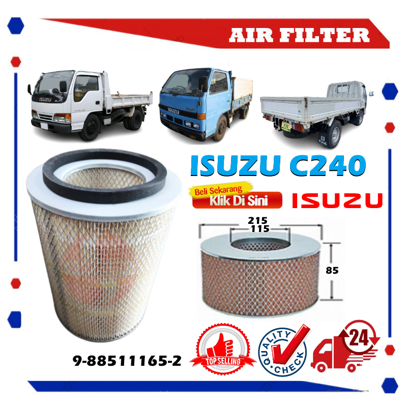 S2U Air Filter Isuzu C240 9-88511165-2 A-6456B Penapis Angin Udara Lori ...