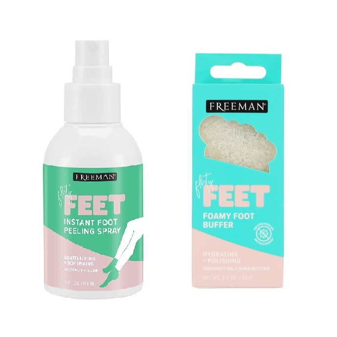 Freeman Feet Foamy Foot Buffer | Instant Foot Peeling Spray 118ml ...