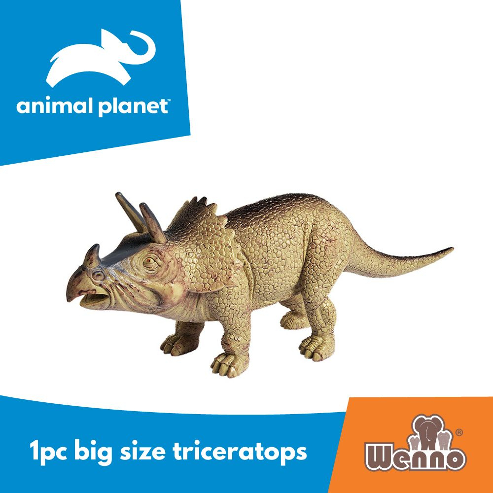 Wenno x Animal Planet 1pc Big Size Triceratops Figurine Animal Toys for ...