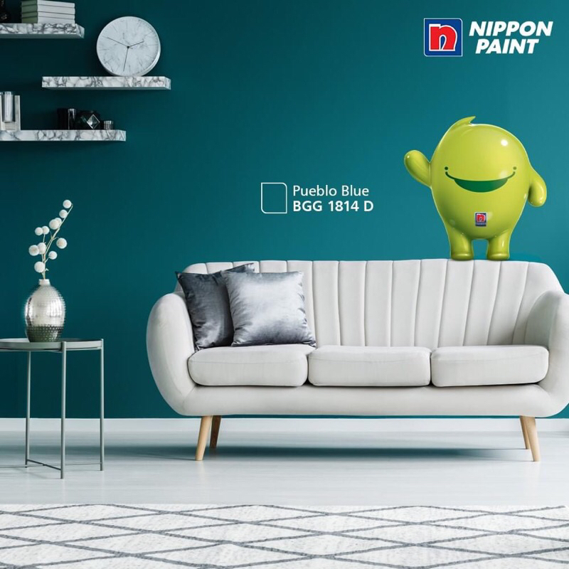 1L Nippon Paint Colour Interior Wall Satin Glo(sheen)/EasyWash(matt)/Q ...