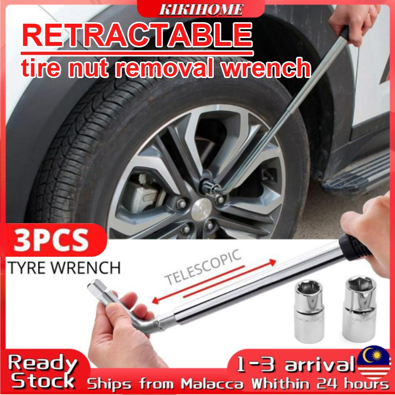 3Pcs Heavy Duty L Shape Tyre Opener Wheel Socket Wrench Wrench ...