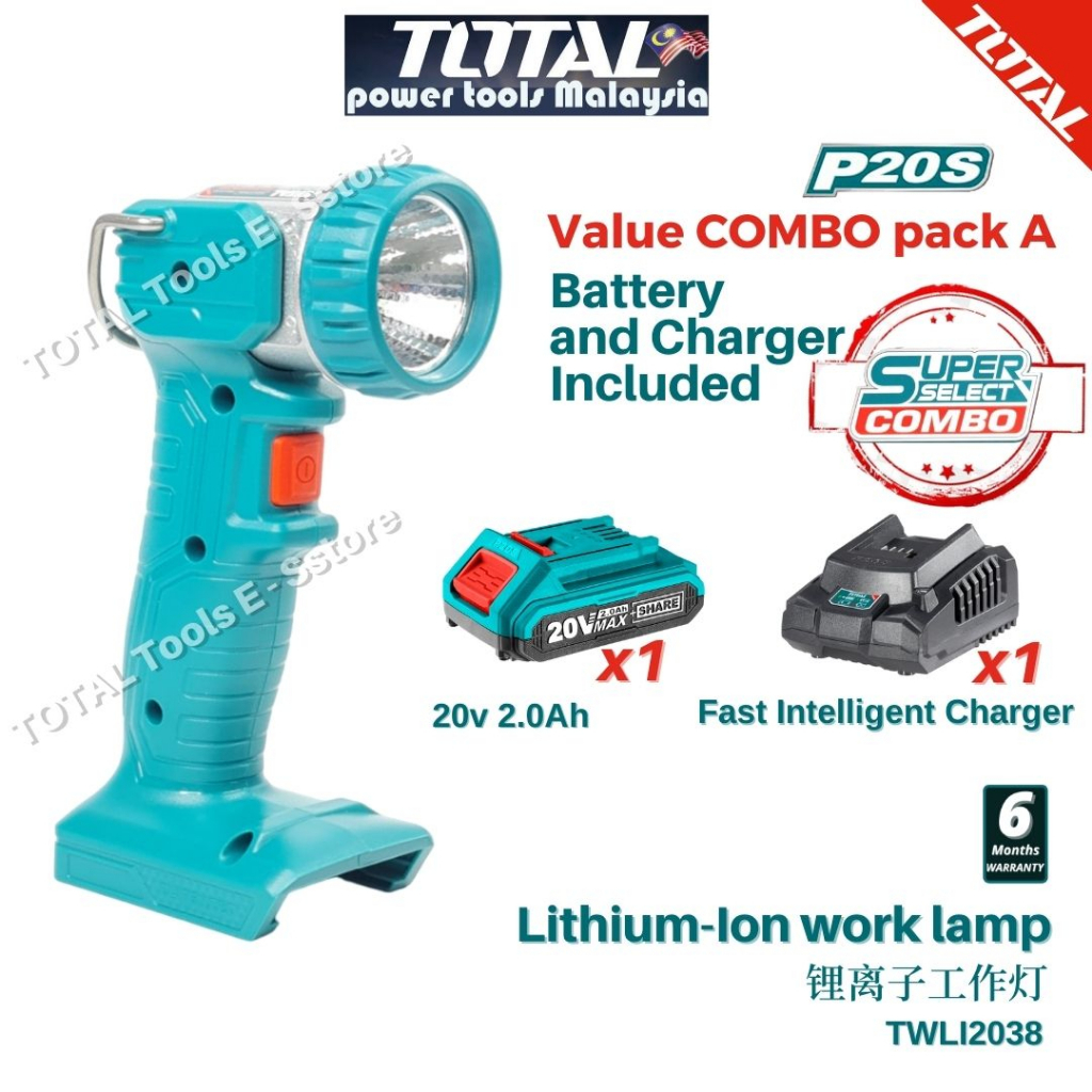 TOTAL Li-ion Work Lamp / Touch light / Flash Light 锂离子工作灯 - TWLI2038 ...