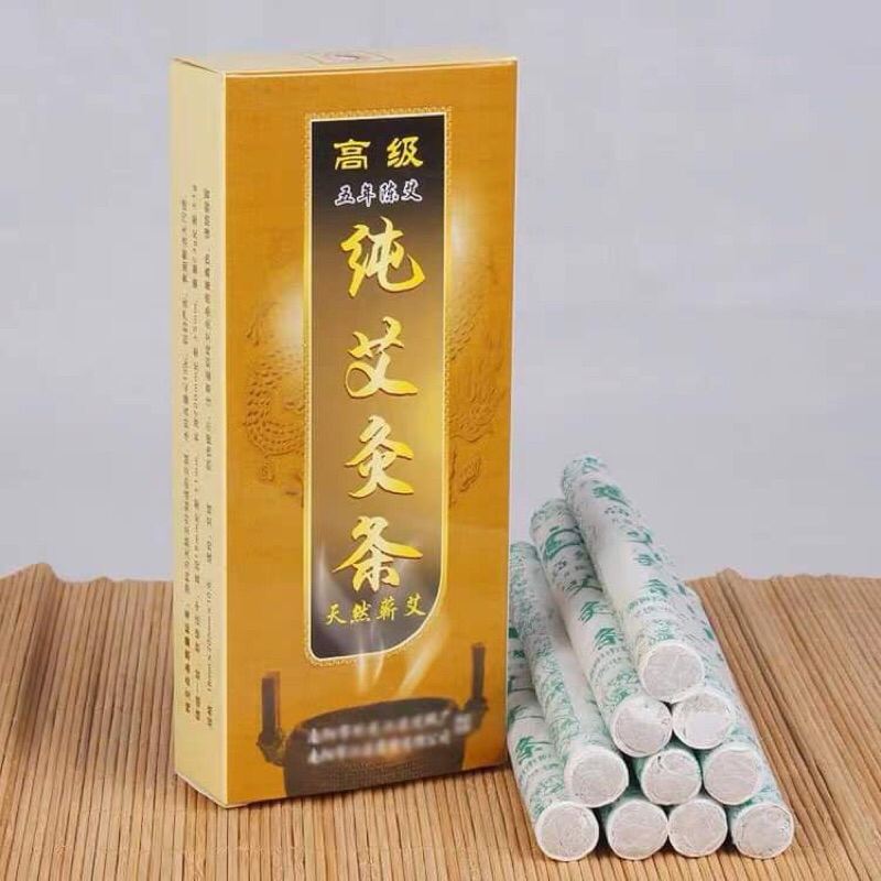 ( Ready Stock ) Moxa Roll Moxibustion Roll 10Rolls / Box 纯艾灸条 艾条 ...