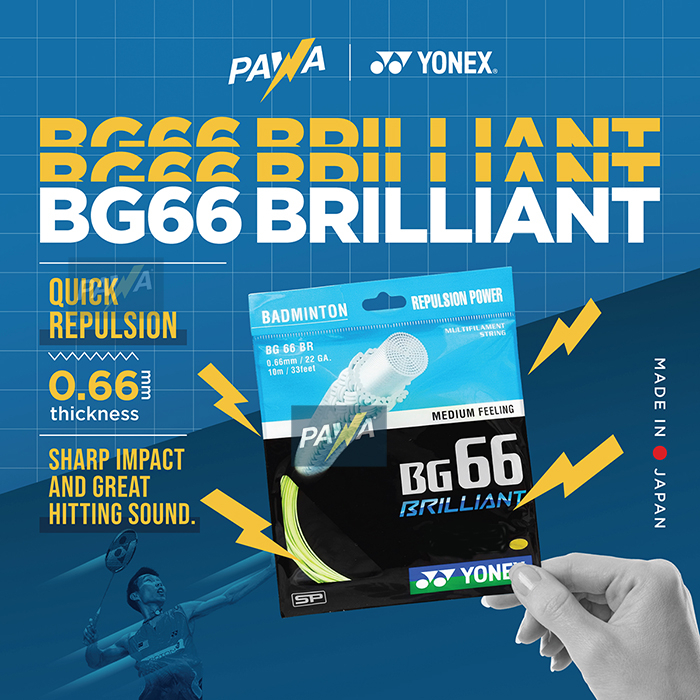Yonex BG 66 BG 66 BG66 Brilliant Badminton String (100% Original ...