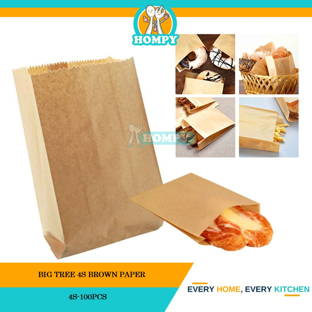 4S Paper Bag / Kertas Packaging / Big Tree Brown Paper Bag / Brown ...