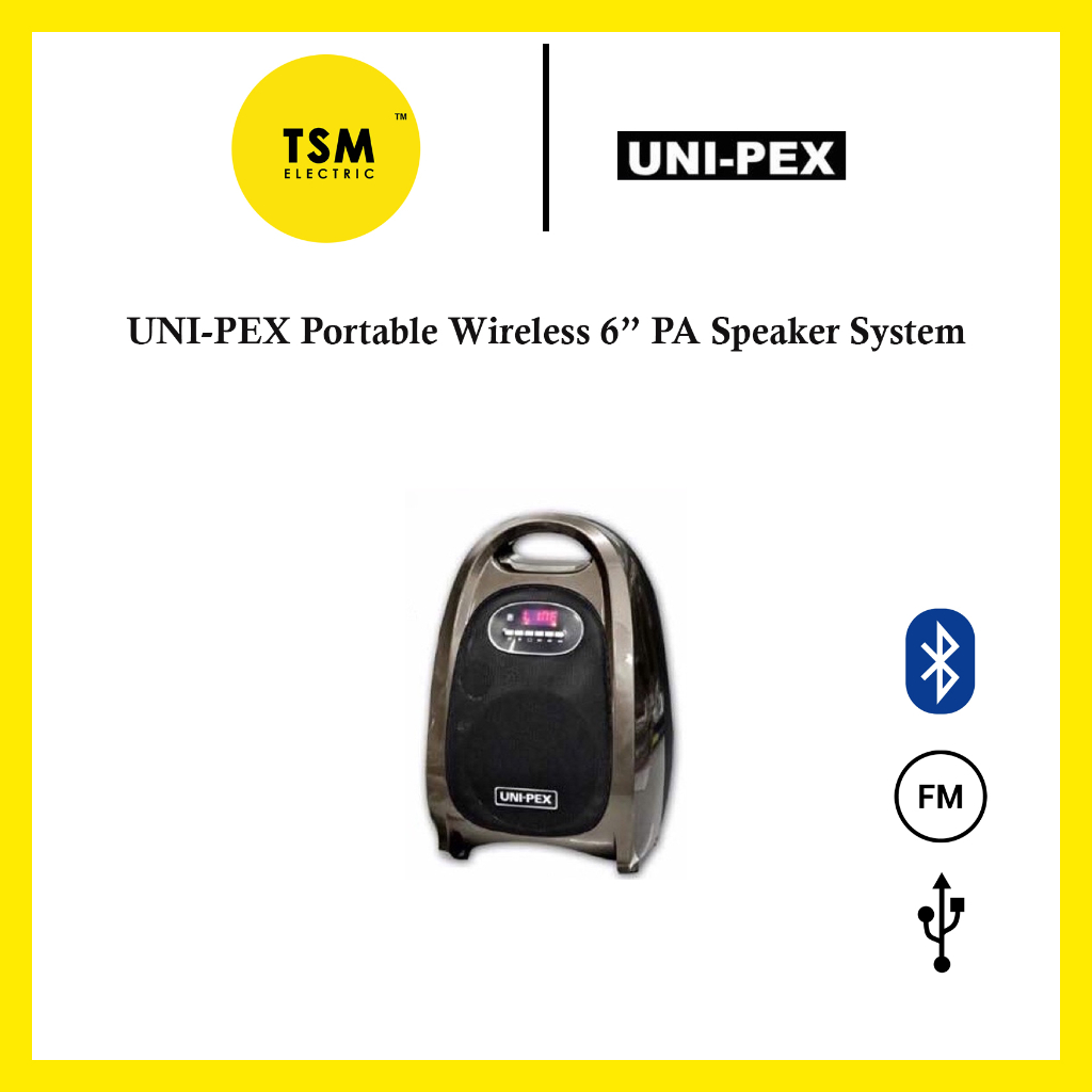 UNI-PEX Portable Wireless 6” PA Speaker System | Shopee Malaysia
