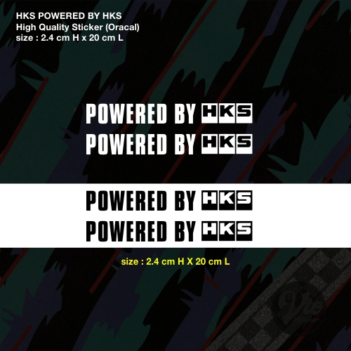 POWERED BY HKS Sticker / Decal (High Quality Sticker) | Shopee Malaysia