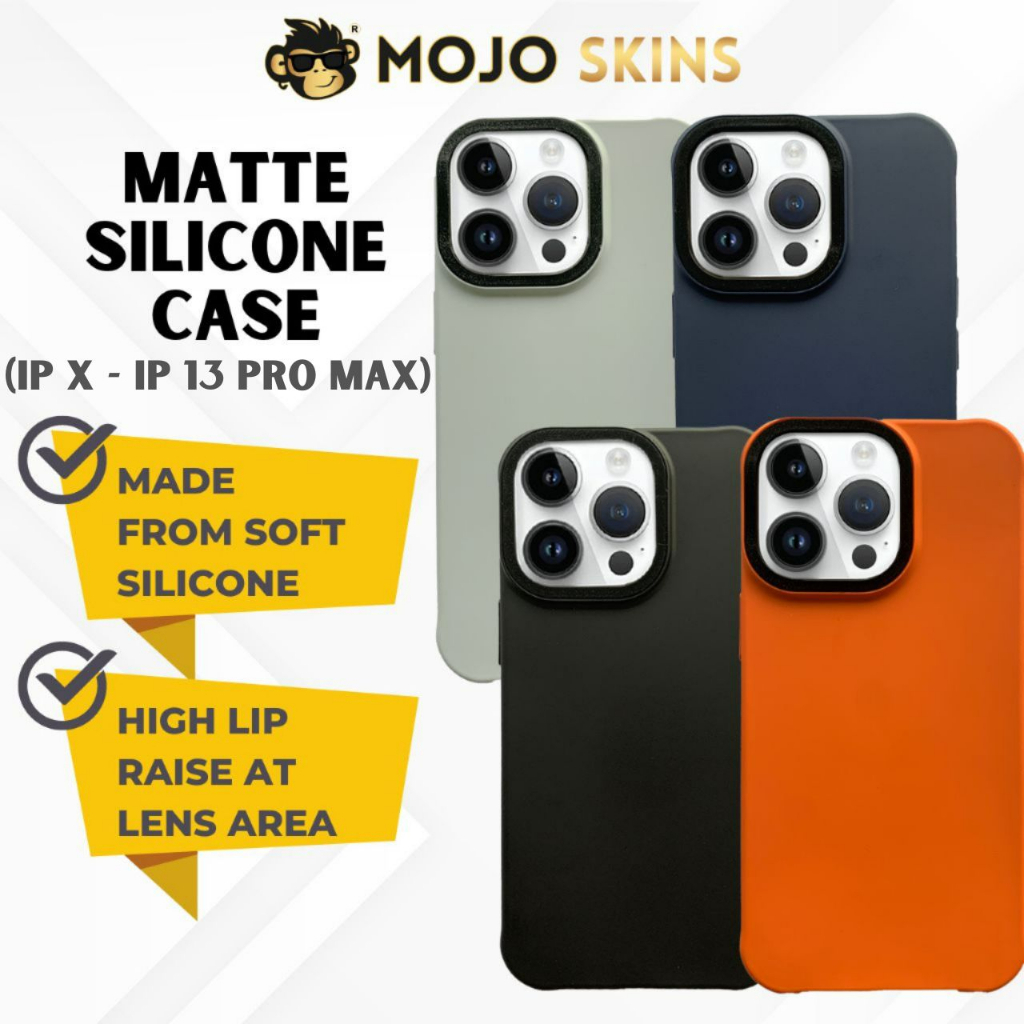 MojoSkins Casing Phone Colorful Matte Case Coverage for iP 15 14 Pro ...