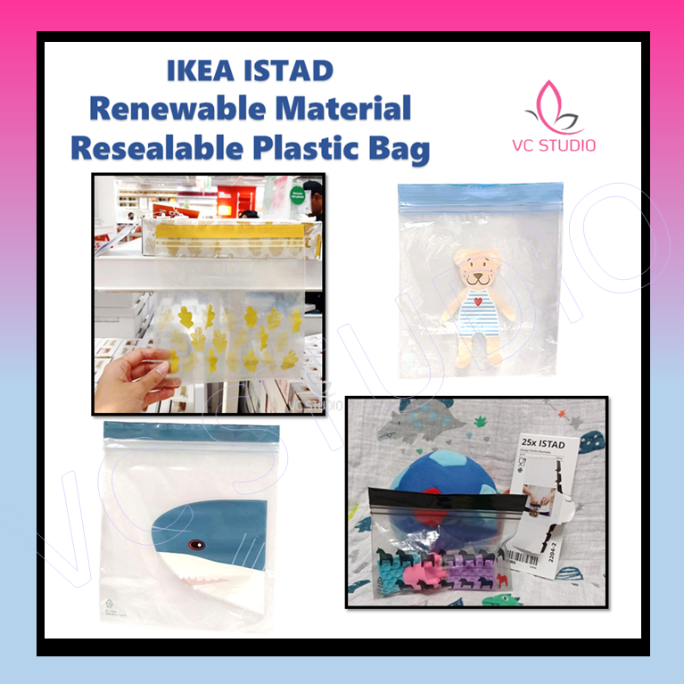 iKEA ISTAD Renewable Material Resealable Double Zip Lock Food Storage ...