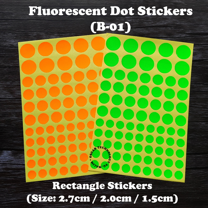 Colourful Round Dot Sticker / Rainbow Circle Dot Labels / Rectangle ...