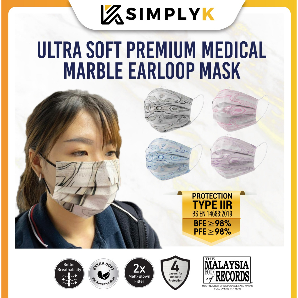 【KL Rdy Stock】SimplyK COLOR 3 Ply MASK BFE