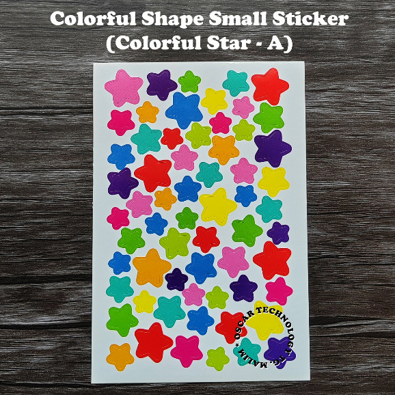 Colourful Round Dot Sticker / Rainbow Circle Dot Labels / Rectangle ...