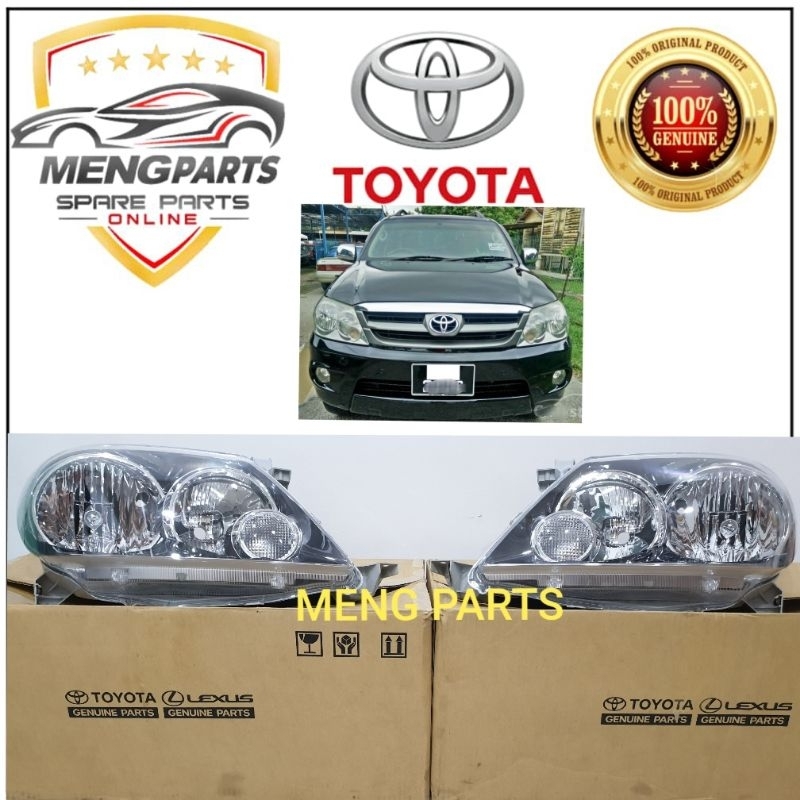 ORIGINAL TOYOTA FORTUNER KUN50 & TGN51 2005Y-2008Y HEAD LAMP UNIT RH ...