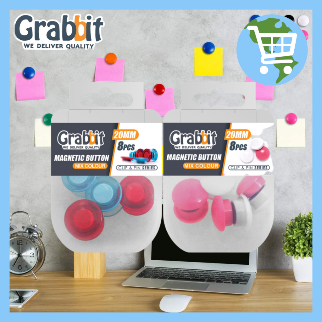 Grabbit School and Office Use Magnetic Buttons (20mm) | Shopee Malaysia