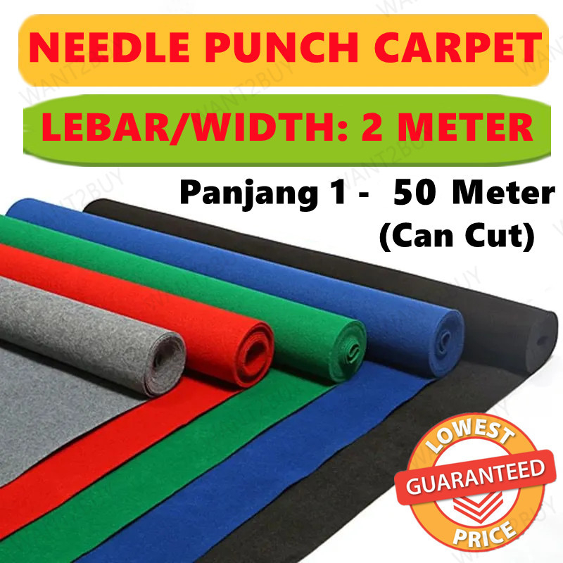 🇲🇾 🏆 Lebar 2 Meter Needle Punch Budget Carpet Roll Gulung Expo Office ...