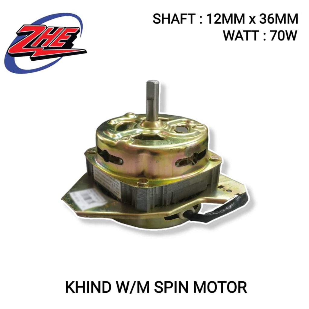 KHIND 70W 12MM SEMI-AUTO WASHING MACHINE SPIN MOTOR W1804-12MM / MOTOR ...