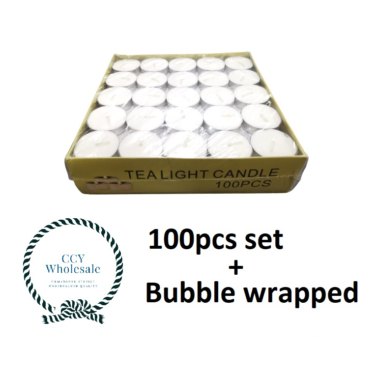 [100pcs] Tea Light Candle 100pcs Pack tealight candle Unscented ...