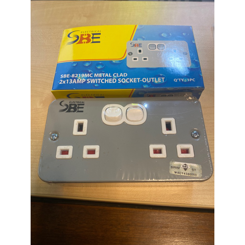 13A Double Metal Clad Switch Socket Outlet | Shopee Malaysia
