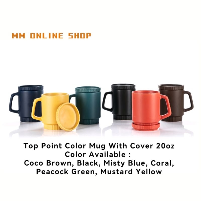 (NEW ARRIVAL) TOP POINT 20oz Ceramic Jumbo Mug With Multipurpose Cover ...