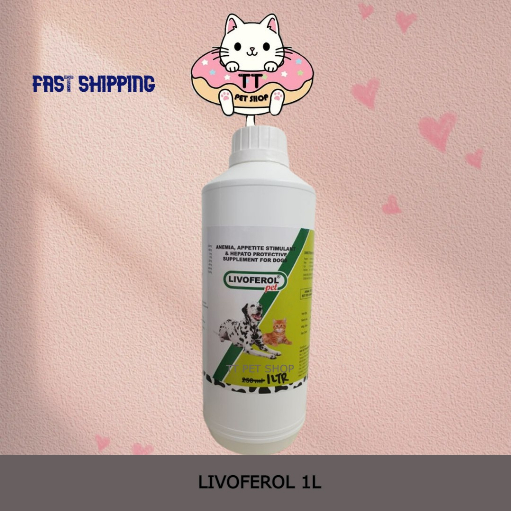 🔥HIGHLY RECOMMENDED🔥LIVOFEROL 1L,TONIK HATI GEMUKKAN Kucing / Anjing ...
