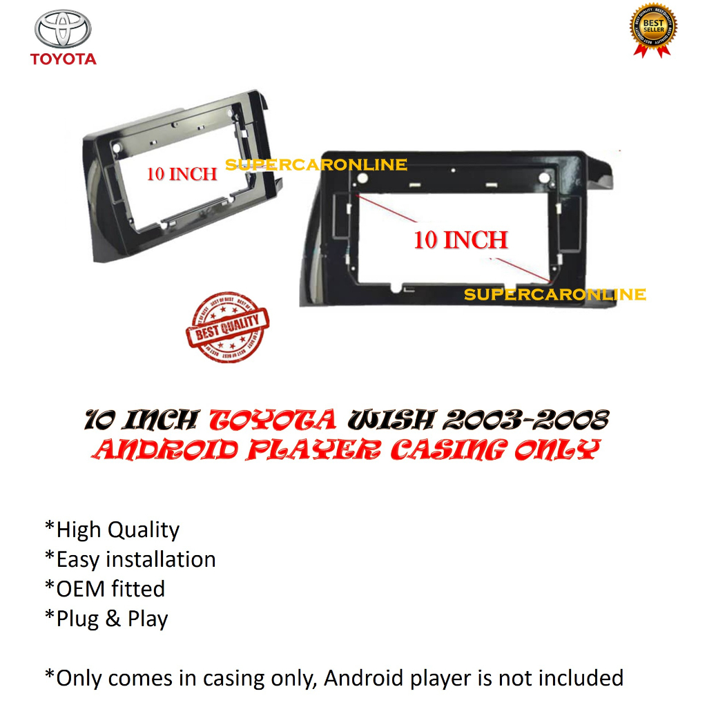 TOYOTA WISH 2003 - 2008 10 INCH ANDROID PALYER CASING | Shopee Malaysia