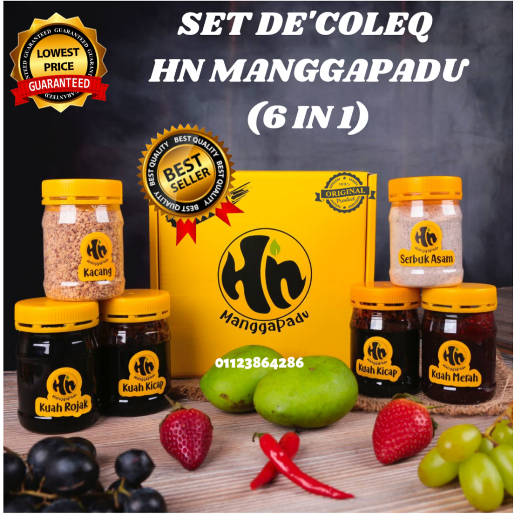 SET DE'COLEQ HN MANGGAPADU (6IN1) HQ COLEK BUAH CICAH BUAH ROJAK BUAH ...