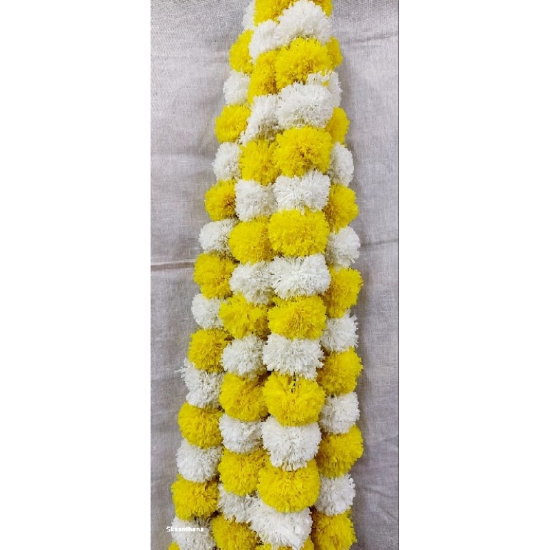 Artificial Marigold Garland (5pc) / Marigold Flower / Thoran / Home ...