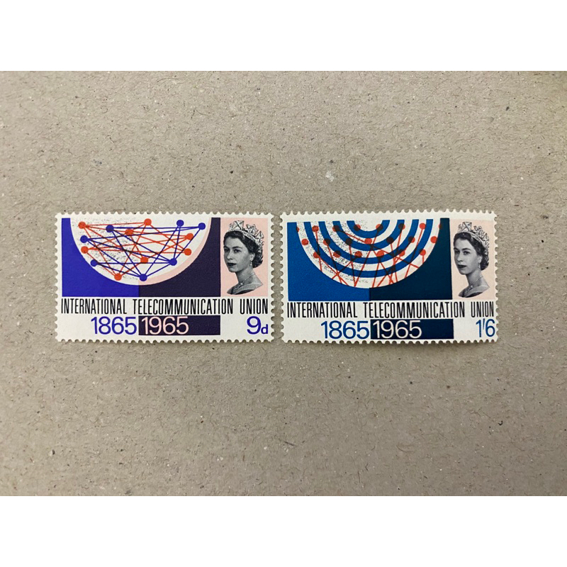 {JK} Great Britain 1965 - The 100th Anniversary Of ITU Stamps 2V MH ...