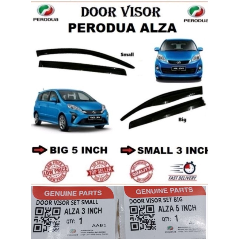 Perodua Alza door visor (BIG 5inch, Small 3inch) | Shopee Malaysia